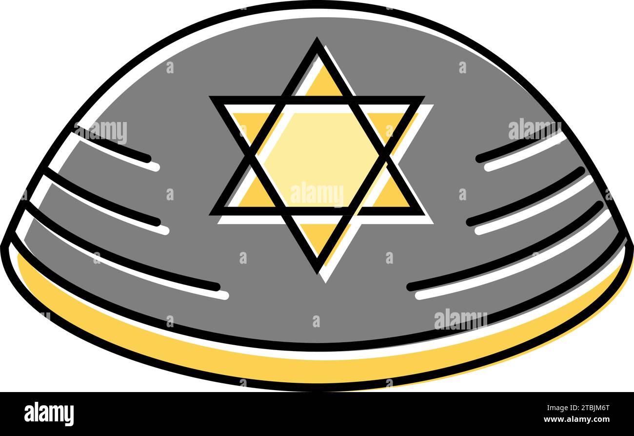 kippah yarmulke jewish color icon vector illustration Stock Vector ...