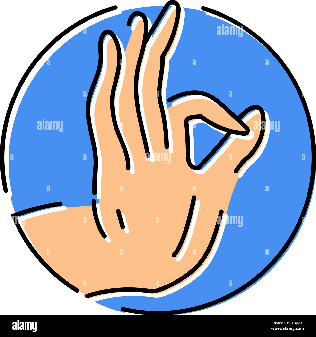 buddha hand gesture mudra color icon vector illustration Stock Vector ...