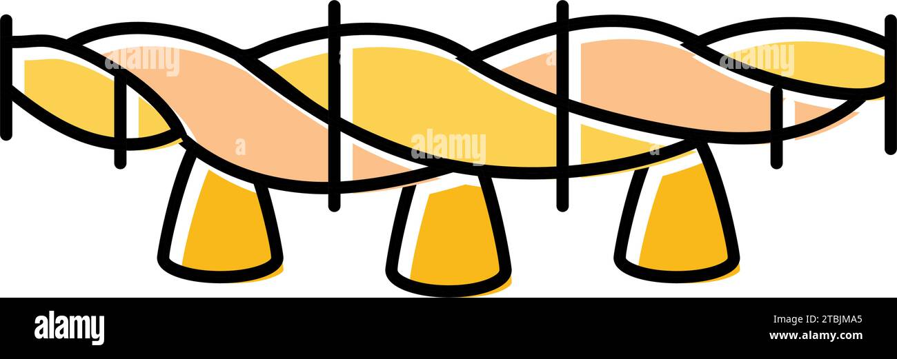 shimenawa rope shintoism color icon vector illustration Stock Vector ...