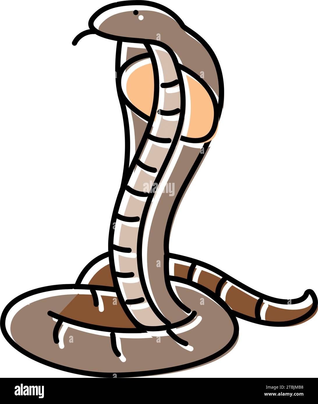 cobra animal snake color icon vector illustration Stock Vector Image ...