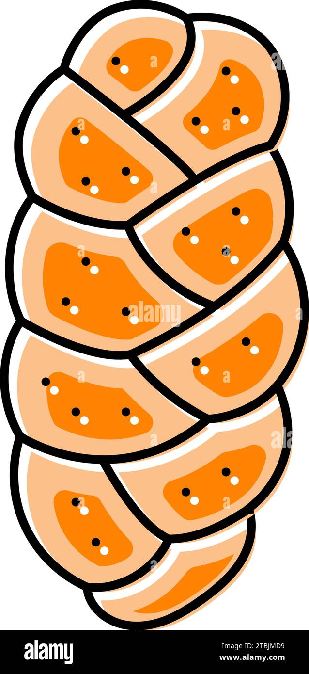 challah bread jewish color icon vector illustration Stock Vector Image ...