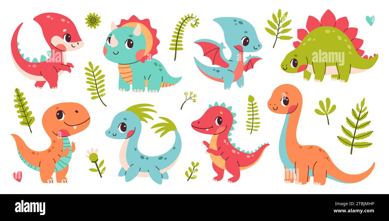 Cute dinosaur set. Clipart set of cute colored dinosaurs. Trex ... Cute dinosaur set. Clipart set of cute colored dinosaurs. Trex ...