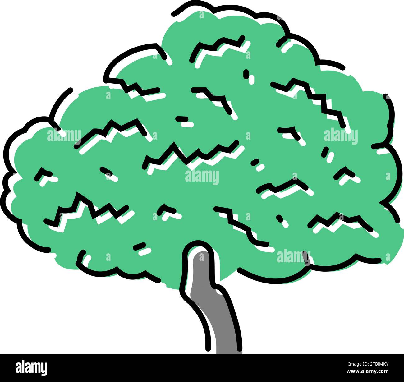 fig tree jungle amazon color icon vector illustration Stock Vector ...