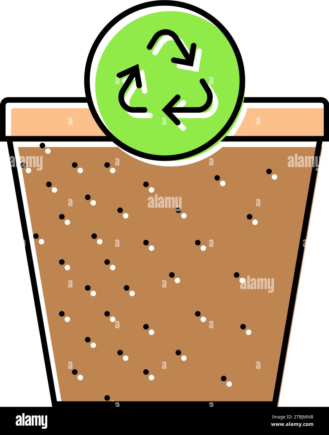 biodegradable materials environmental color icon vector illustration ...