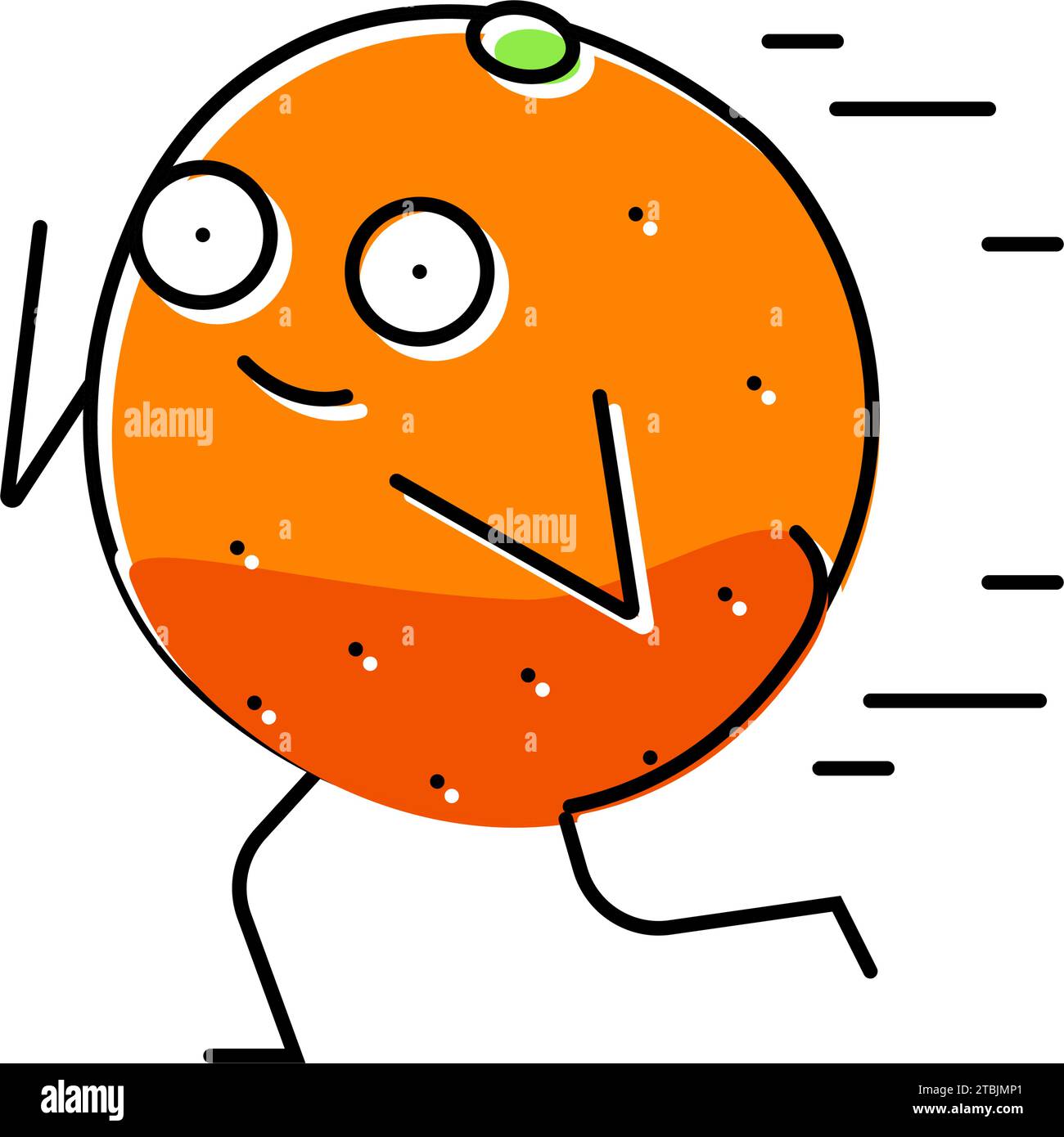 orange fruit fitness character color icon vector illustration Stock ...