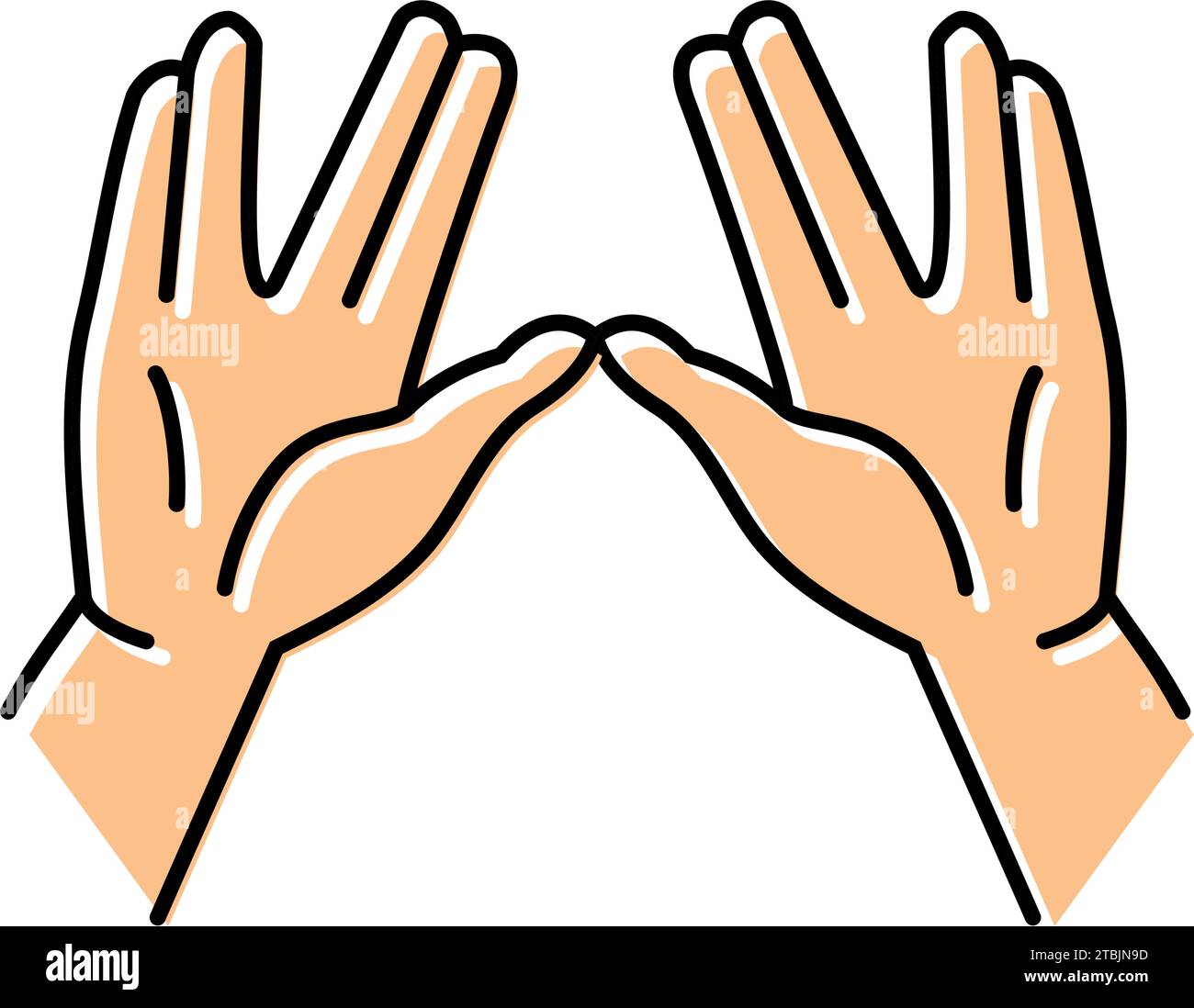 jewish prayer gesture color icon vector illustration Stock Vector Image ...