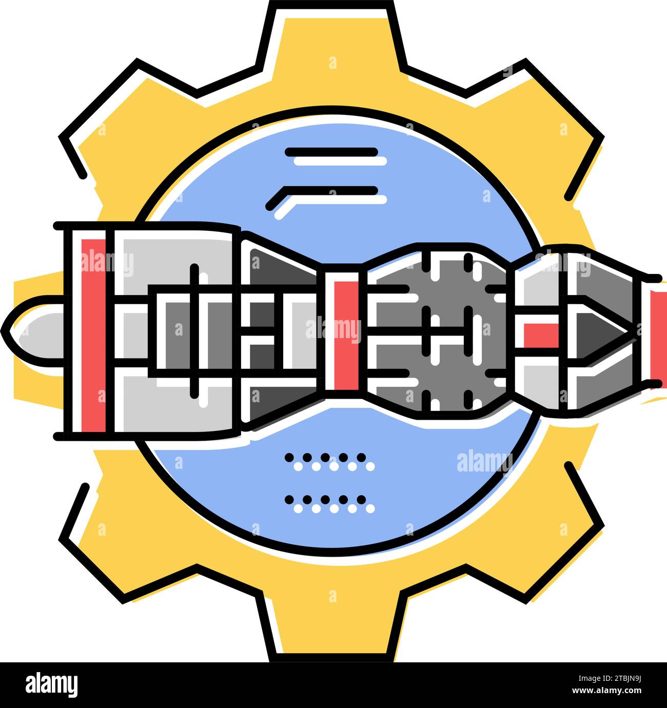 aerospace engineering mechanical engineer color icon vector ...