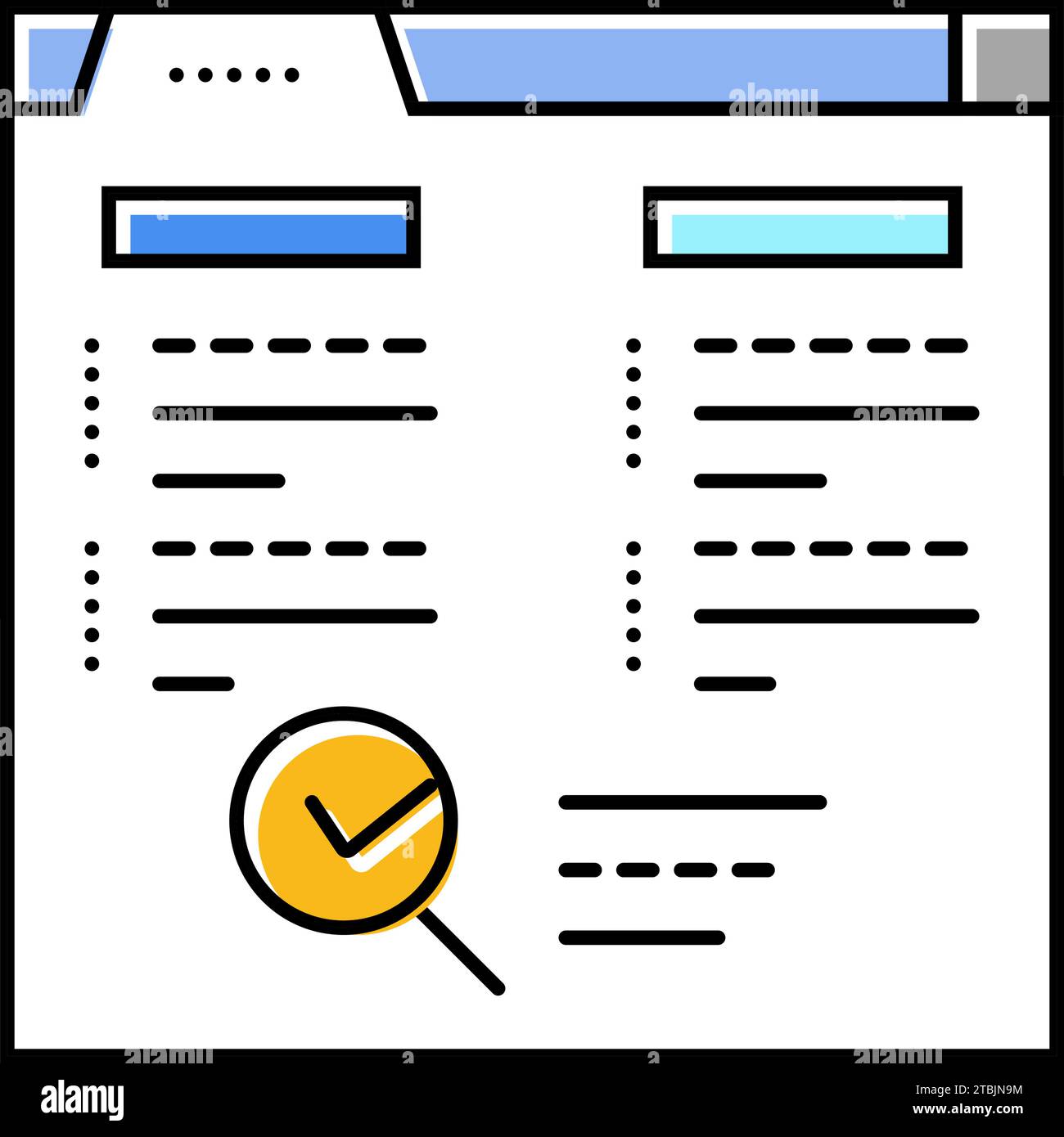 background check interview job color icon vector illustration Stock ...