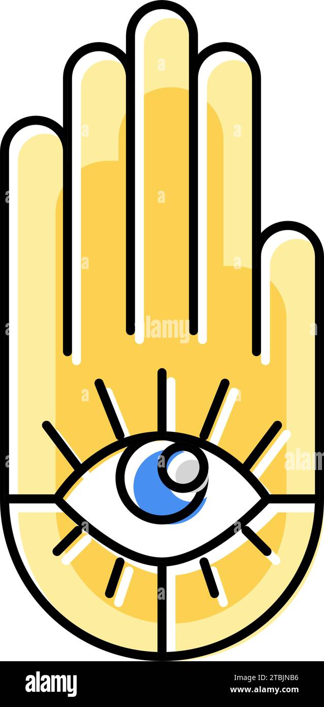 hamsa hand jewish color icon vector illustration Stock Vector Image ...