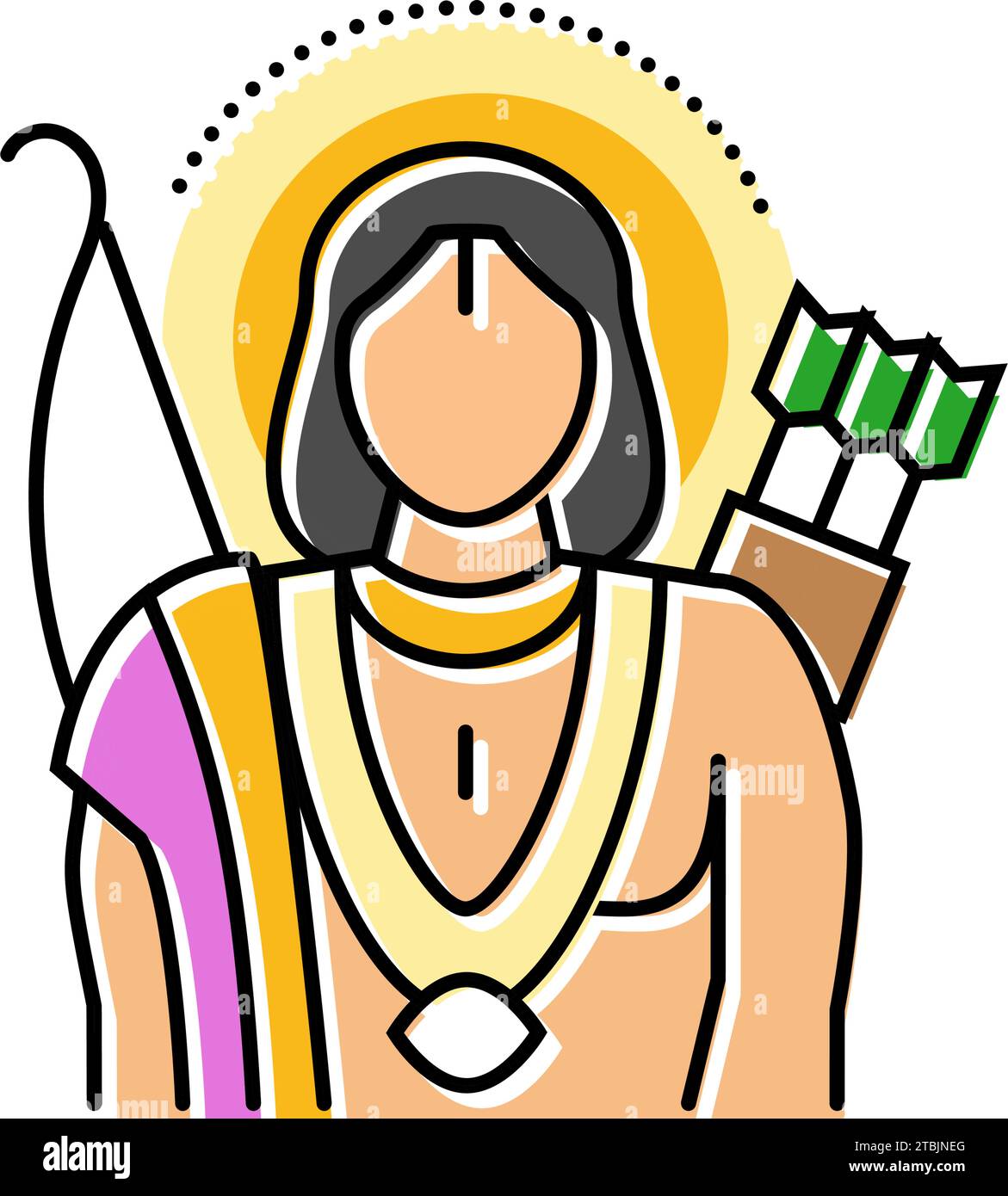 ayyappan god indian color icon vector illustration Stock Vector Image ...