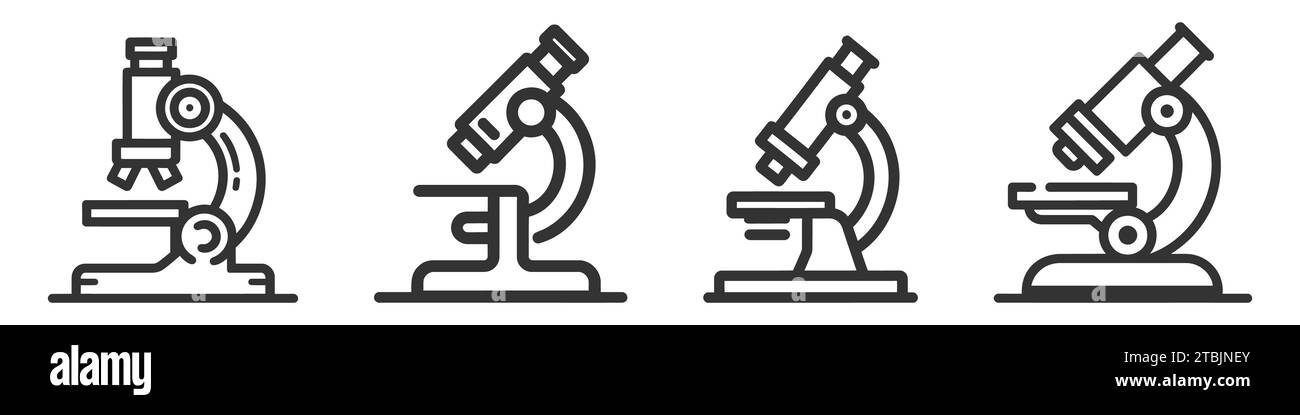 Microscope Outline Vector Editable Stroke Icon set, pack, collection ...