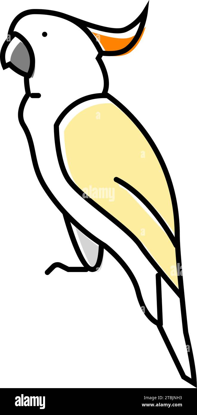 cockatoo parrot bird color icon vector illustration Stock Vector Image ...