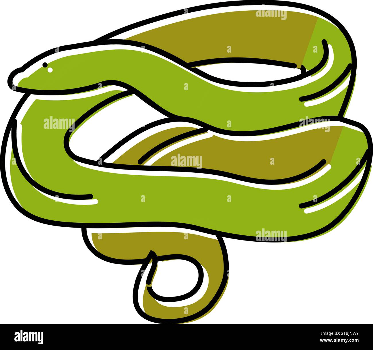 anaconda animal snake color icon vector illustration Stock Vector Image ...