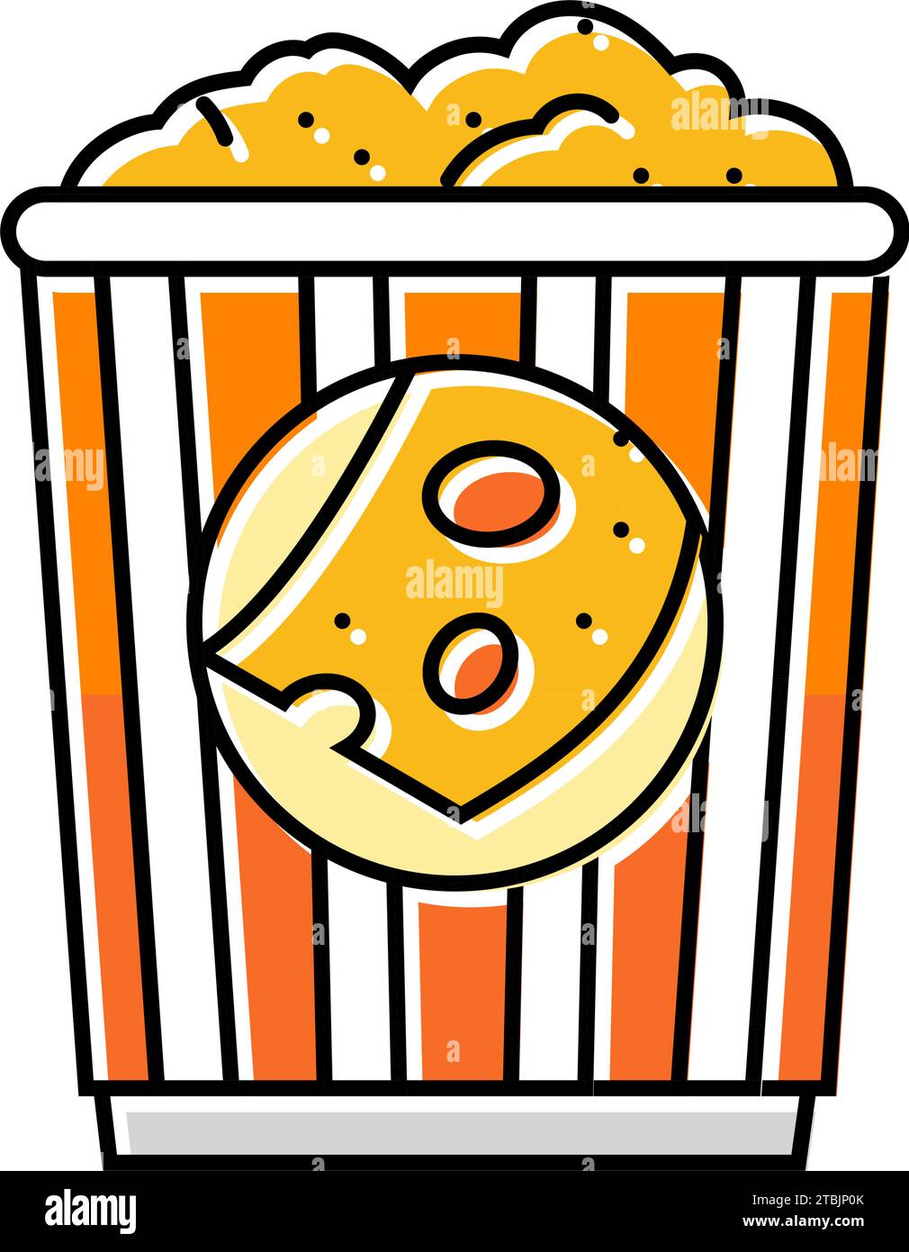 cheese popcorn food color icon vector illustration Stock Vector Image ...