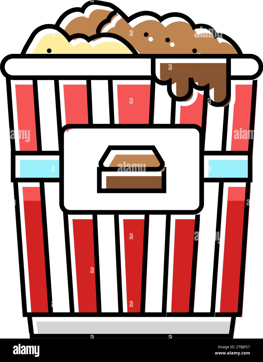 chocolate popcorn food color icon vector illustration Stock Vector ...