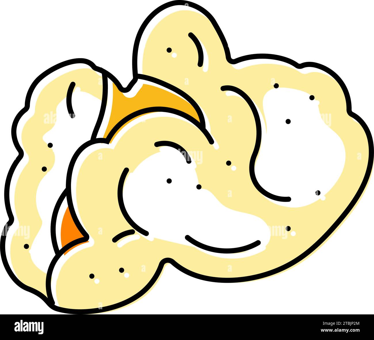 popcorn white tasty color icon vector illustration Stock Vector Image ...