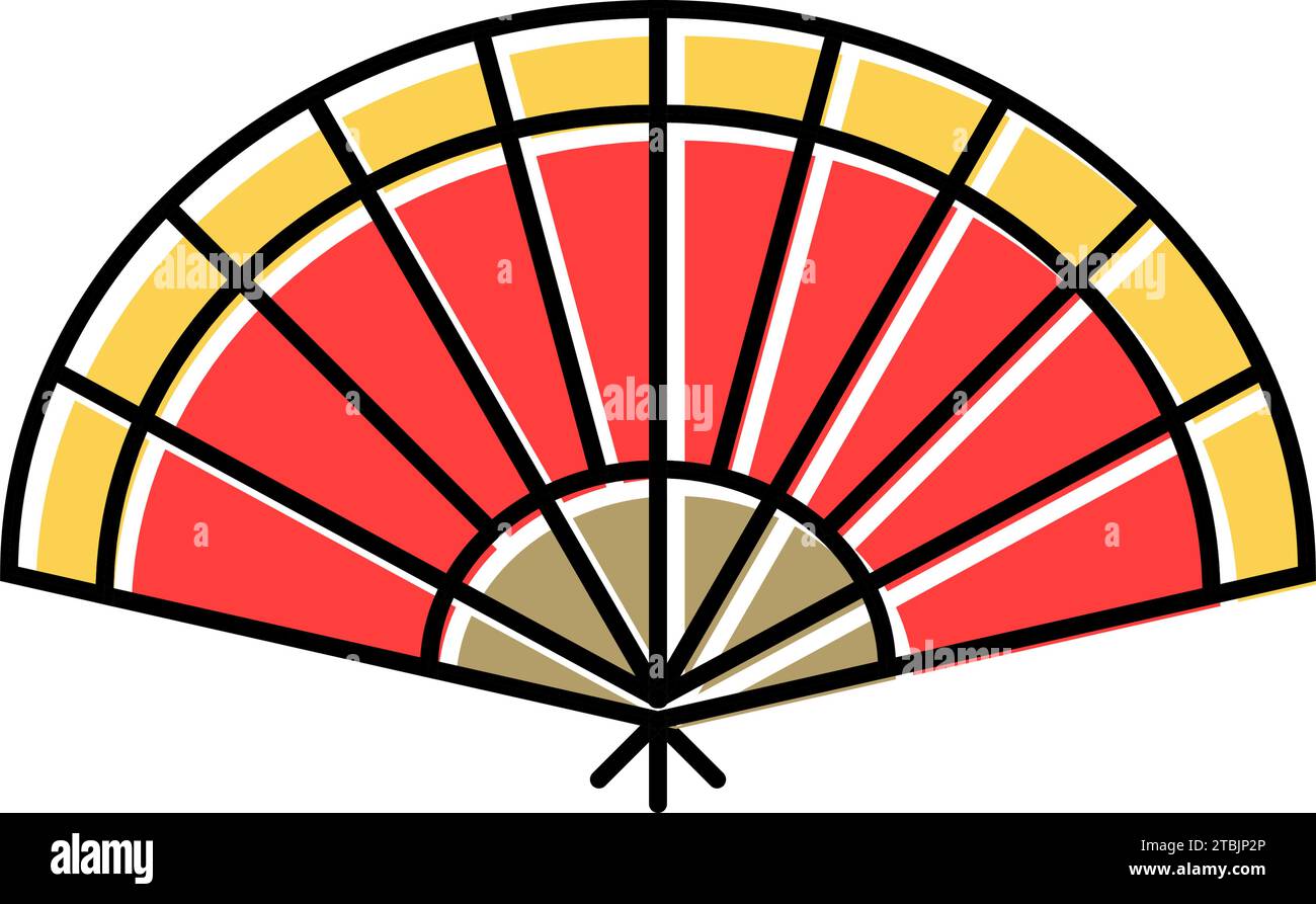 taoist ritual fan taoism color icon vector illustration Stock Vector ...
