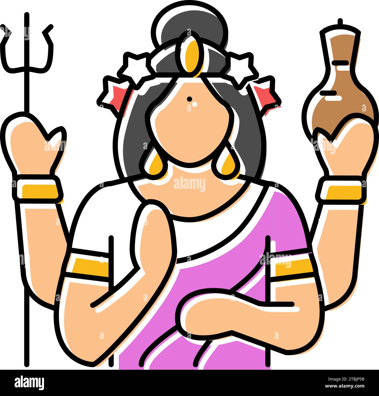 Mohini God Indian Color Icon Vector Illustration Stock Vector Image And Art Alamy