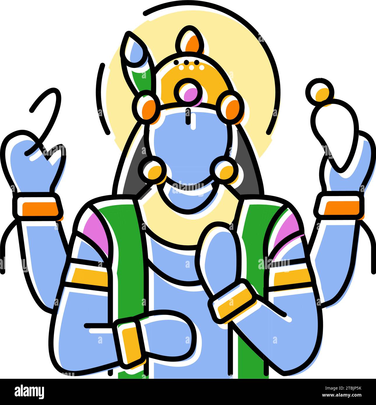 vishnu god indian color icon vector illustration Stock Vector Image & Art - Alamy