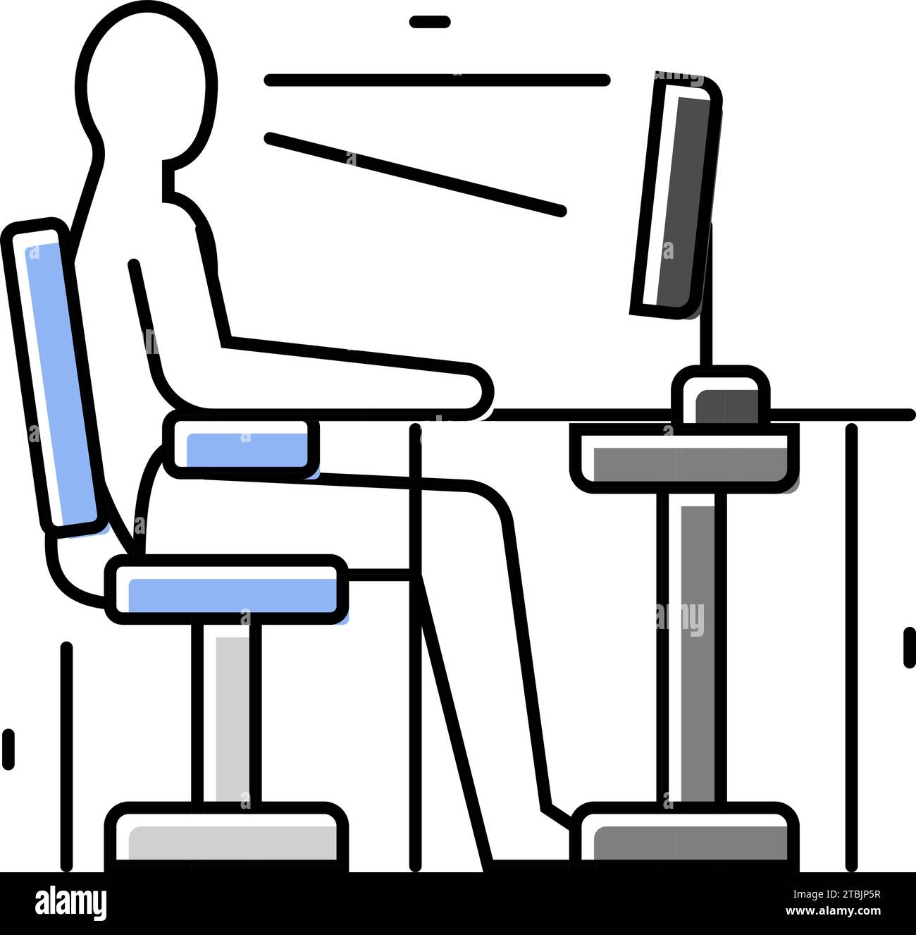 ergonomics principles mechanical engineer color icon vector ...