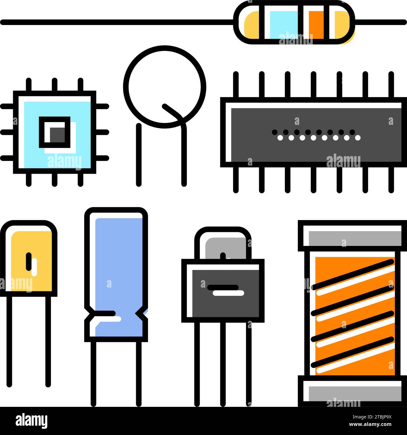 Components of ai icon hi-res stock photography and images - Alamy