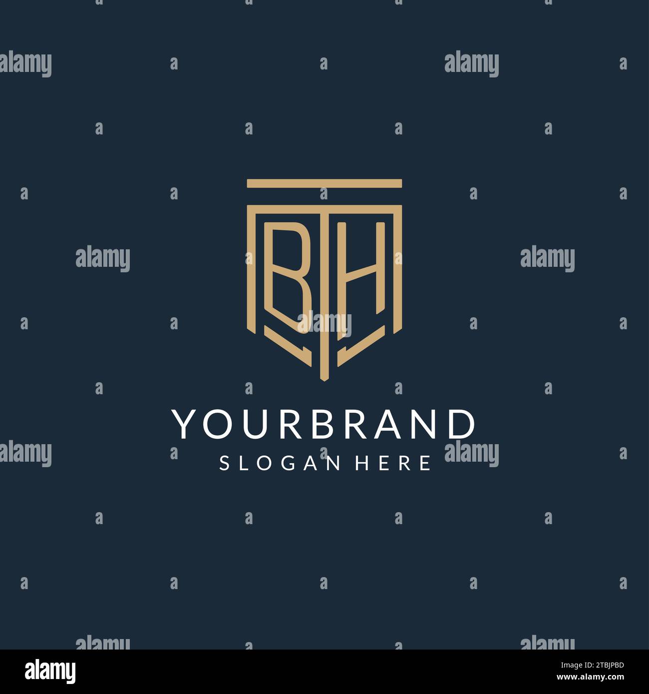 Initial BH shield logo monoline style, modern and luxury monogram logo ... Initial BH shield logo monoline style, modern and luxury monogram logo ...