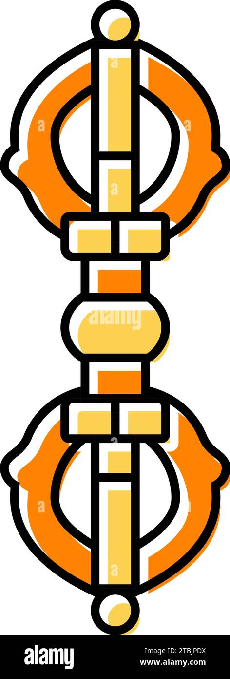 vajra dorje buddhism color icon vector illustration Stock Vector Image ...