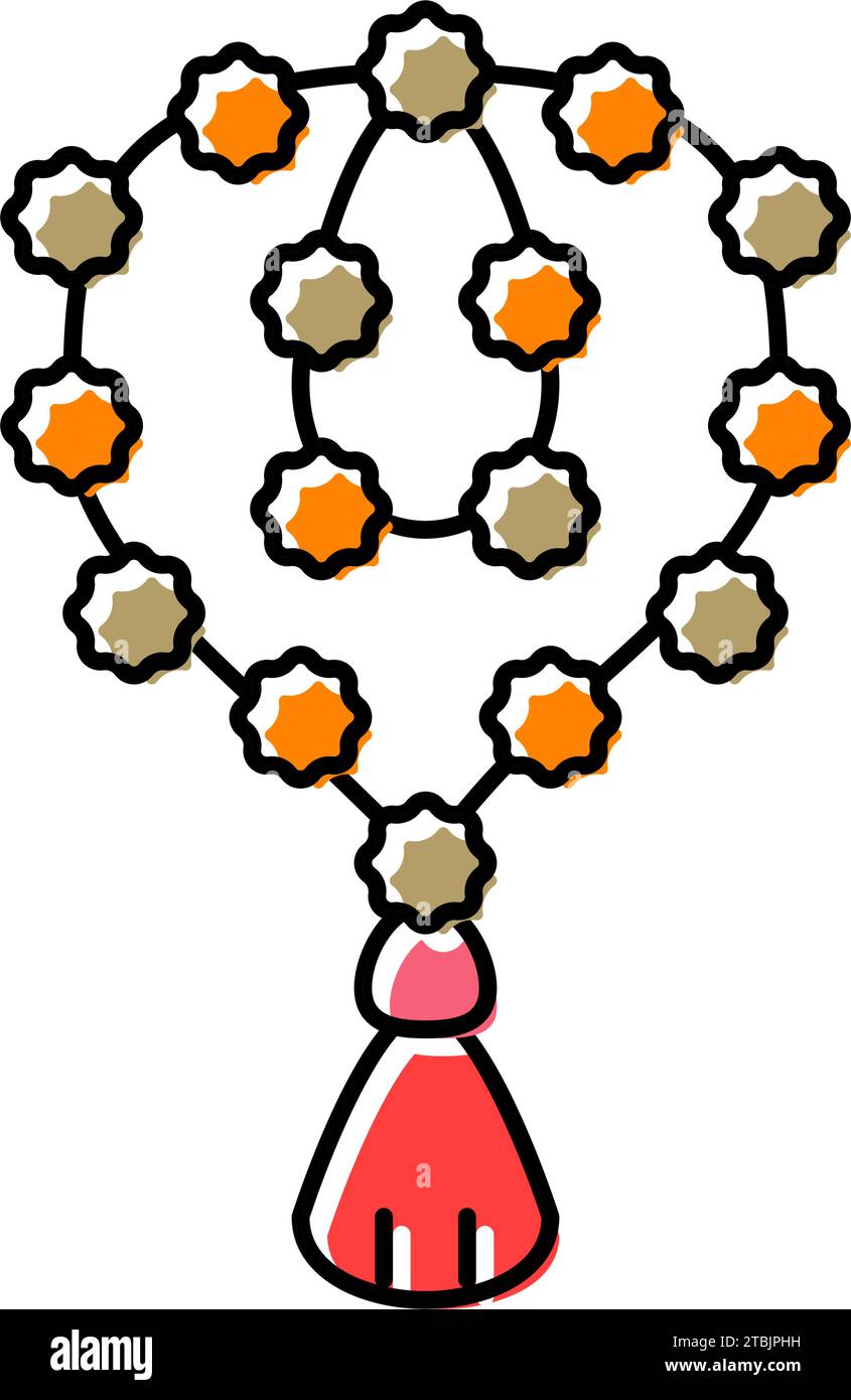 rudraksha beads color icon vector illustration Stock Vector Image & Art ...