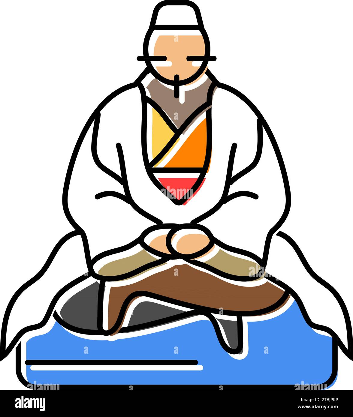 jade emperor taoism color icon vector illustration Stock Vector Image ...