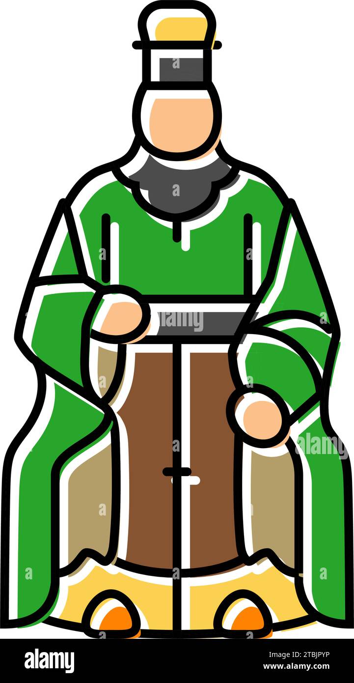 daoist deity taoism color icon vector illustration Stock Vector Image ...