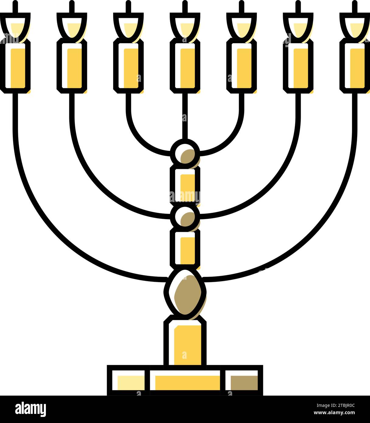 menorah jewish color icon vector illustration Stock Vector Image & Art ...