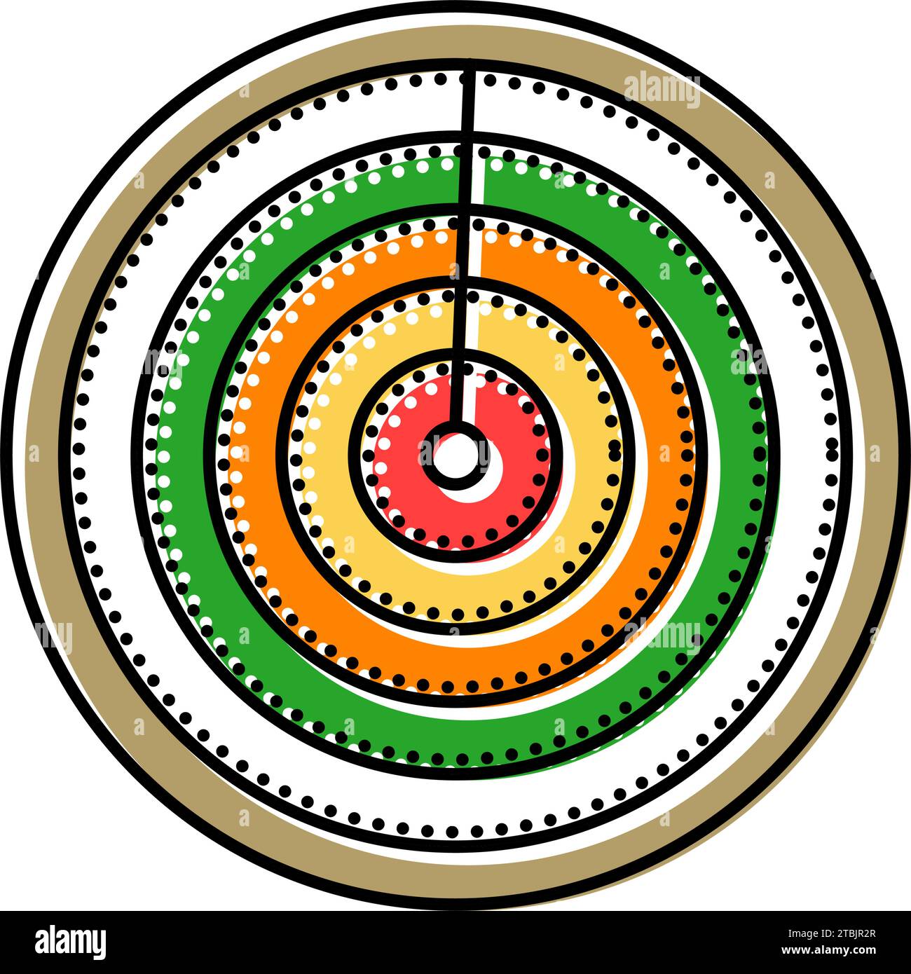 feng shui compass taoism color icon vector illustration Stock Vector ...