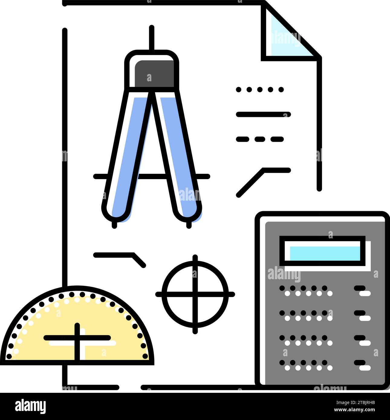 Precision Drafting Architectural Drafter Color Icon Vector Illustration Stock Vector Image And Art