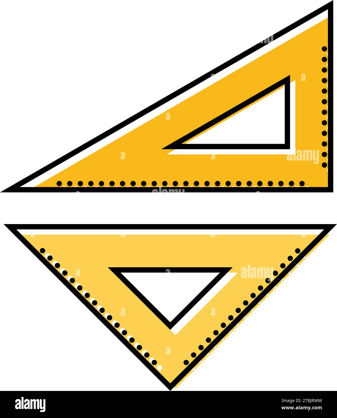 drafting triangle architectural drafter color icon vector illustration ...