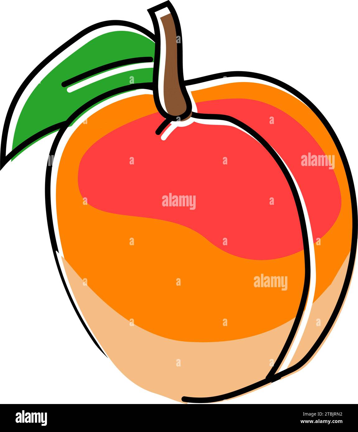 immortal peach taoism color icon vector illustration Stock Vector Image ...