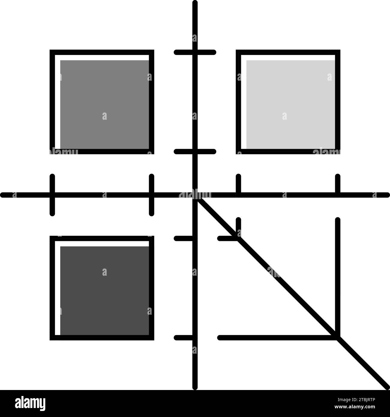 orthographic projections architectural drafter color icon vector ...
