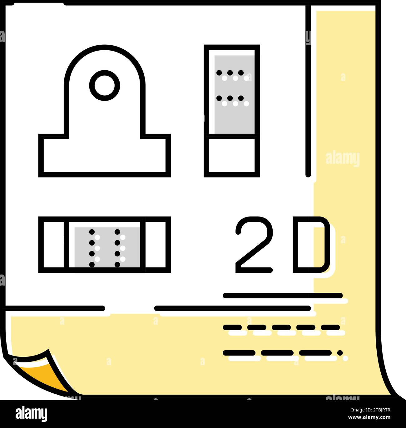 2d Drafting Architectural Drafter Color Icon Vector Illustration Stock Vector Image And Art Alamy