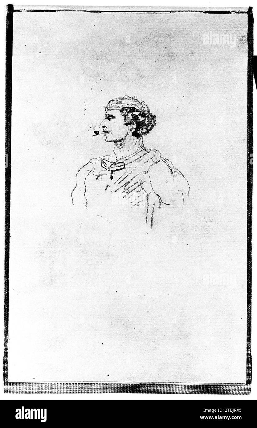 Album de Marine: Sketchbook of 48 folios containing 17 watercolors and ...