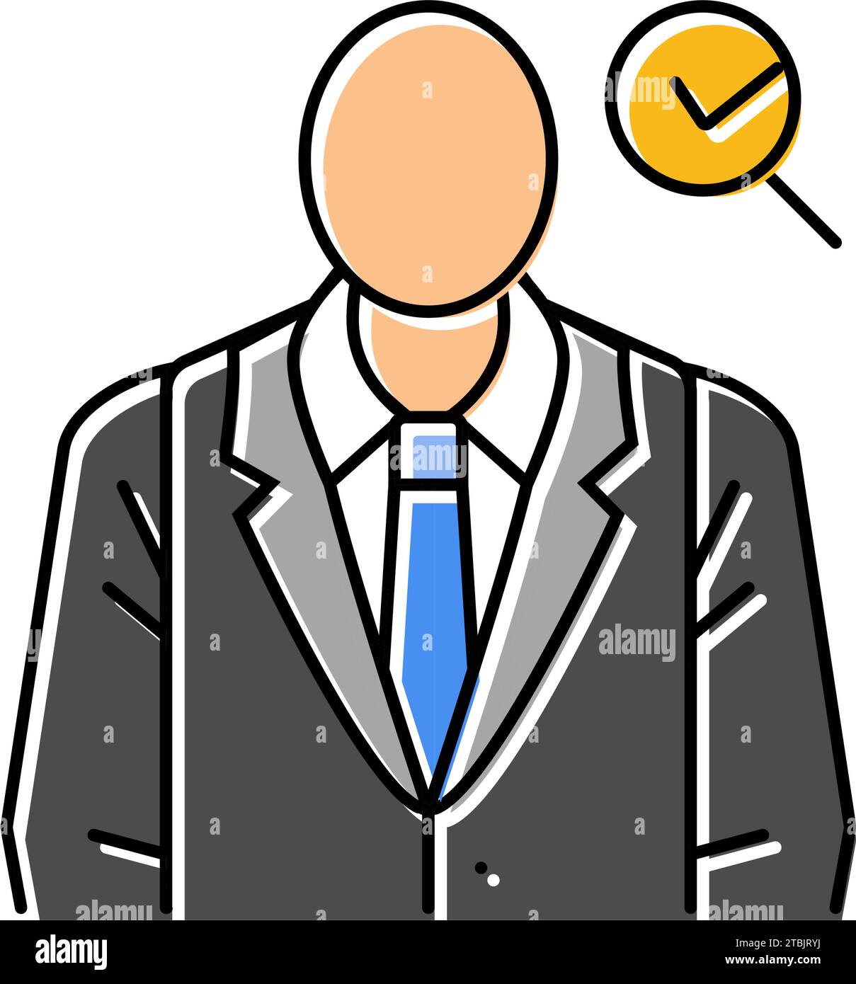 dress code etiquette interview job color icon vector illustration Stock ...