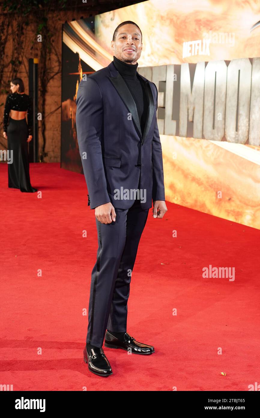 Ray Fisher arrives at the London premiere of Rebel Moon - Part One: A ...