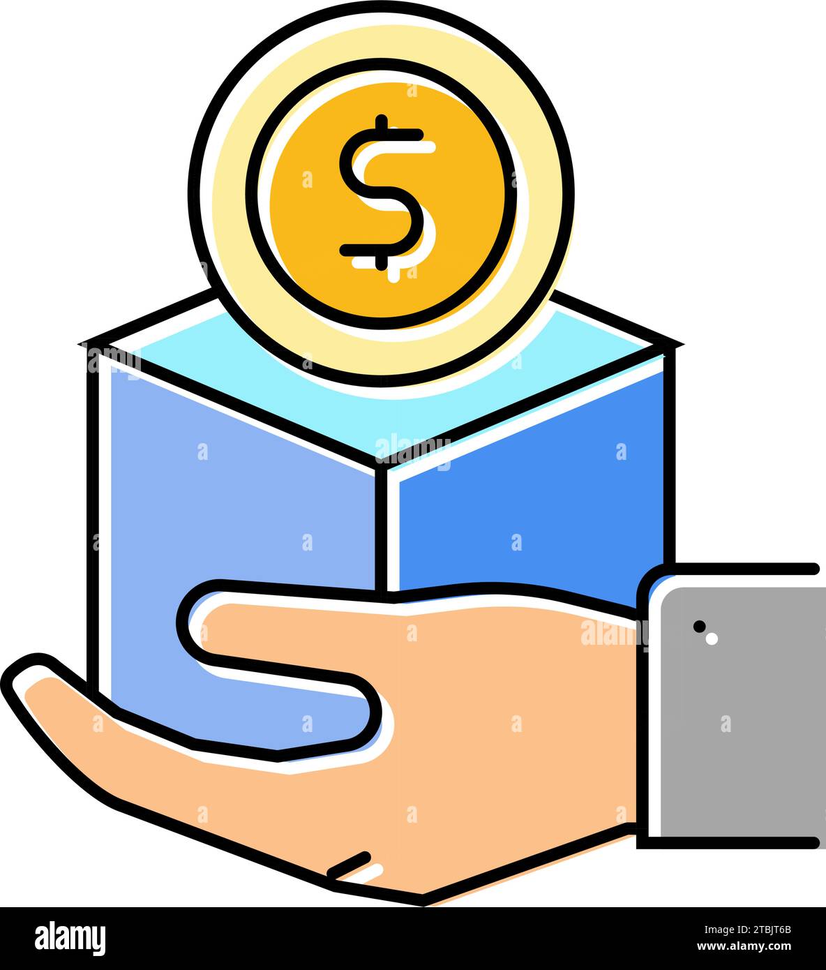 benefits package interview job color icon vector illustration Stock ...