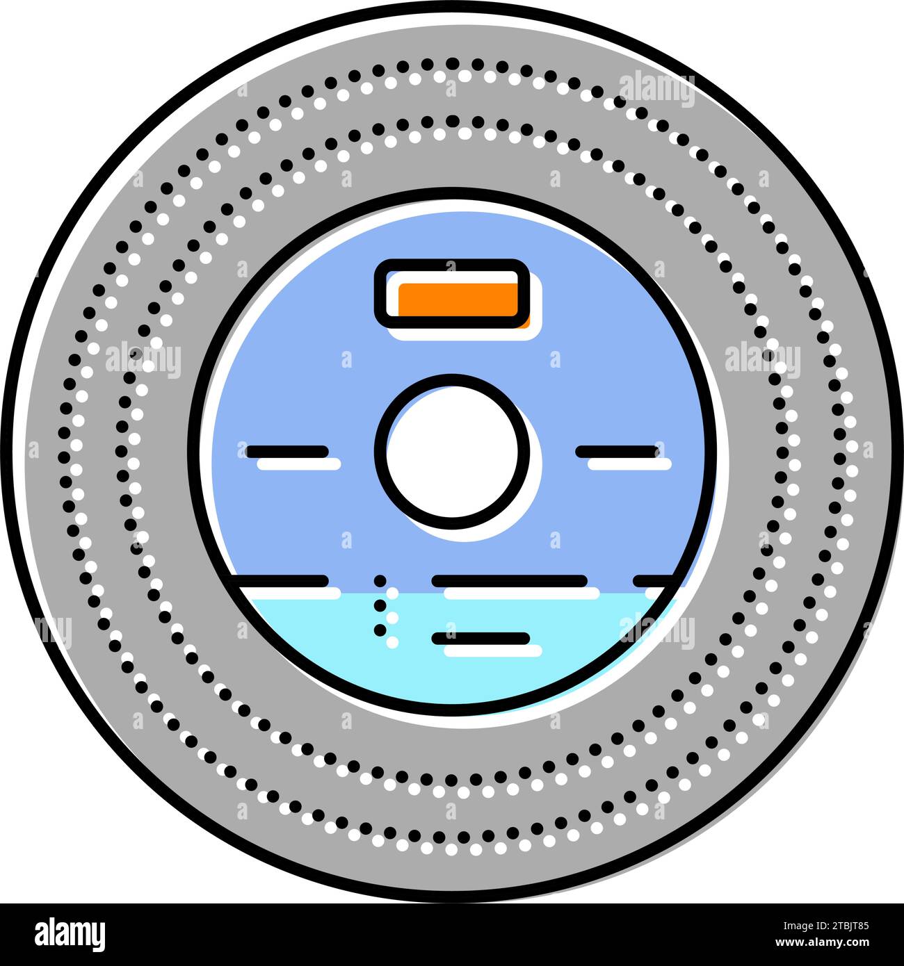 grinding wheel manufacturing engineer color icon vector illustration ...