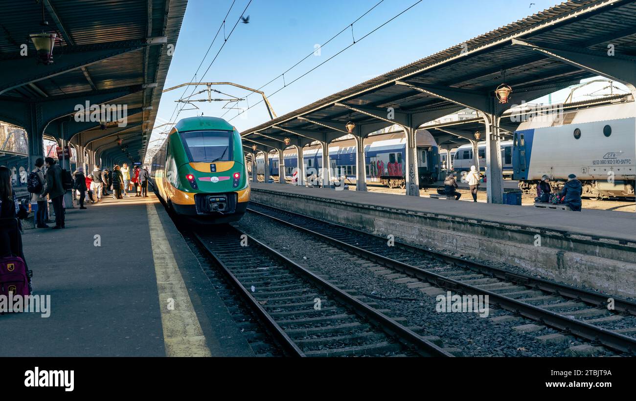 Romanian train departure hi-res stock photography and images - Alamy