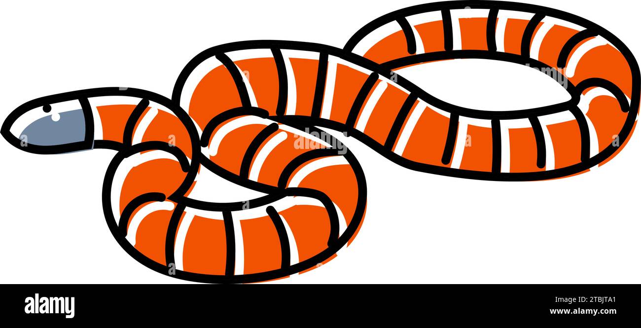 mountain kingsnake snake color icon vector illustration Stock Vector ...