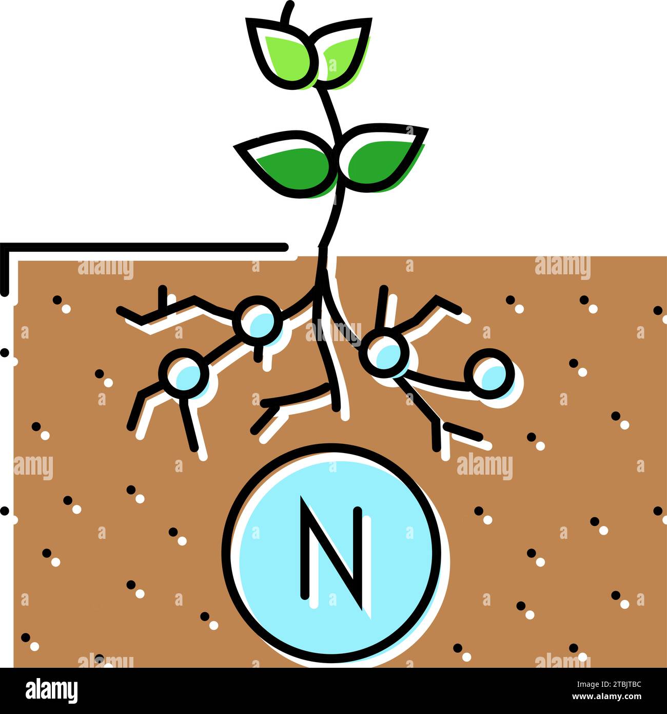 nitrogen fixation environmental color icon vector illustration Stock ...