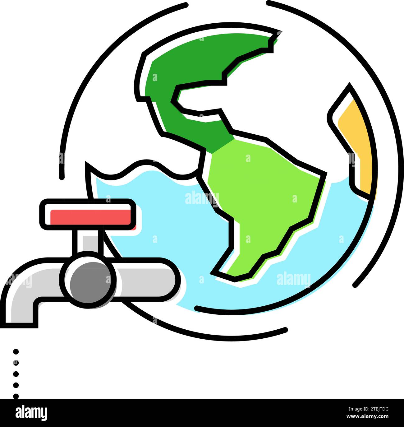 water conservation environmental color icon vector illustration Stock ...