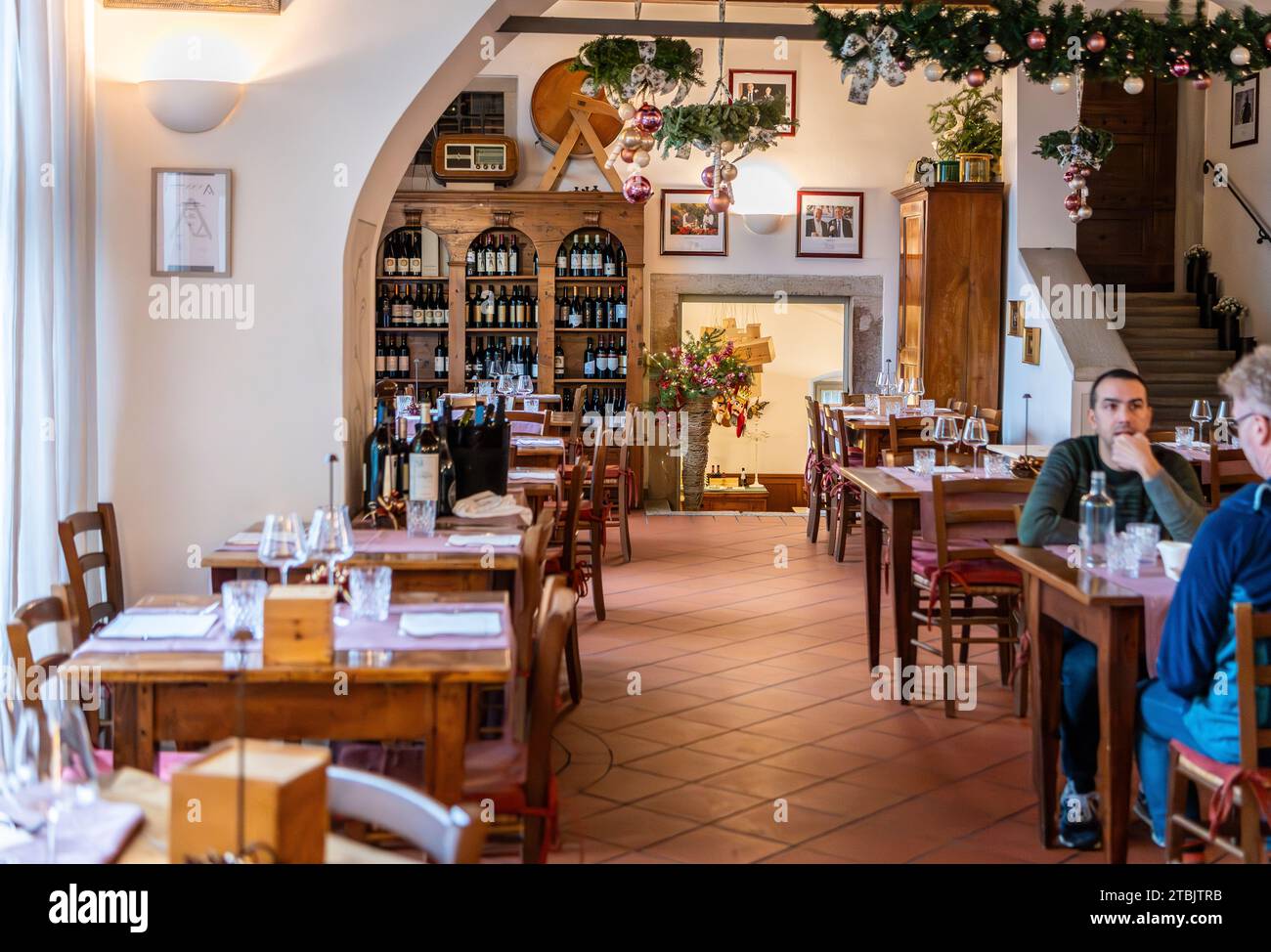 Interior, historical restaurant Home of Wine (Casa del vino), Isera ...