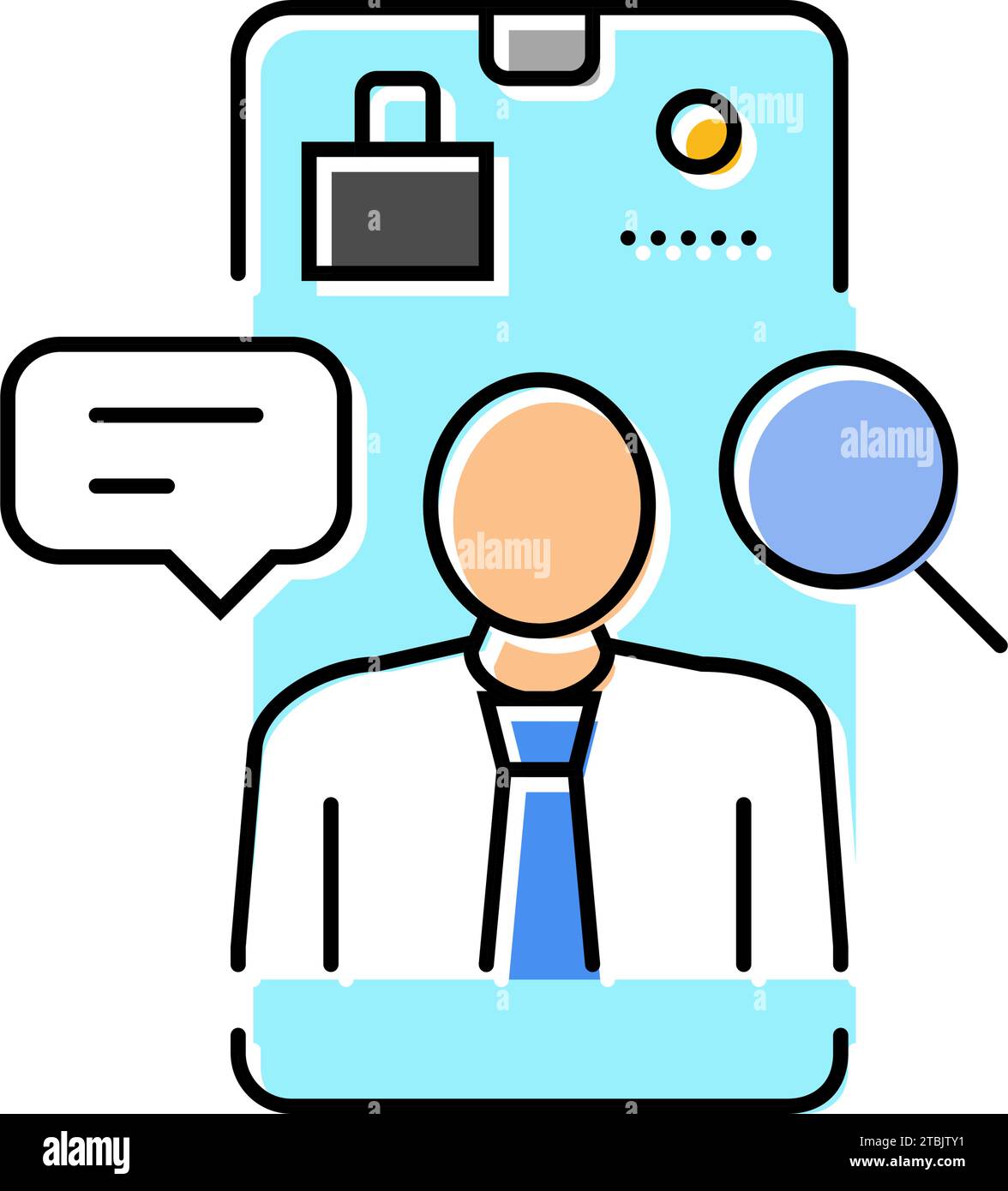 phone interview interview job color icon vector illustration Stock ... phone interview interview job color icon vector illustration Stock ...