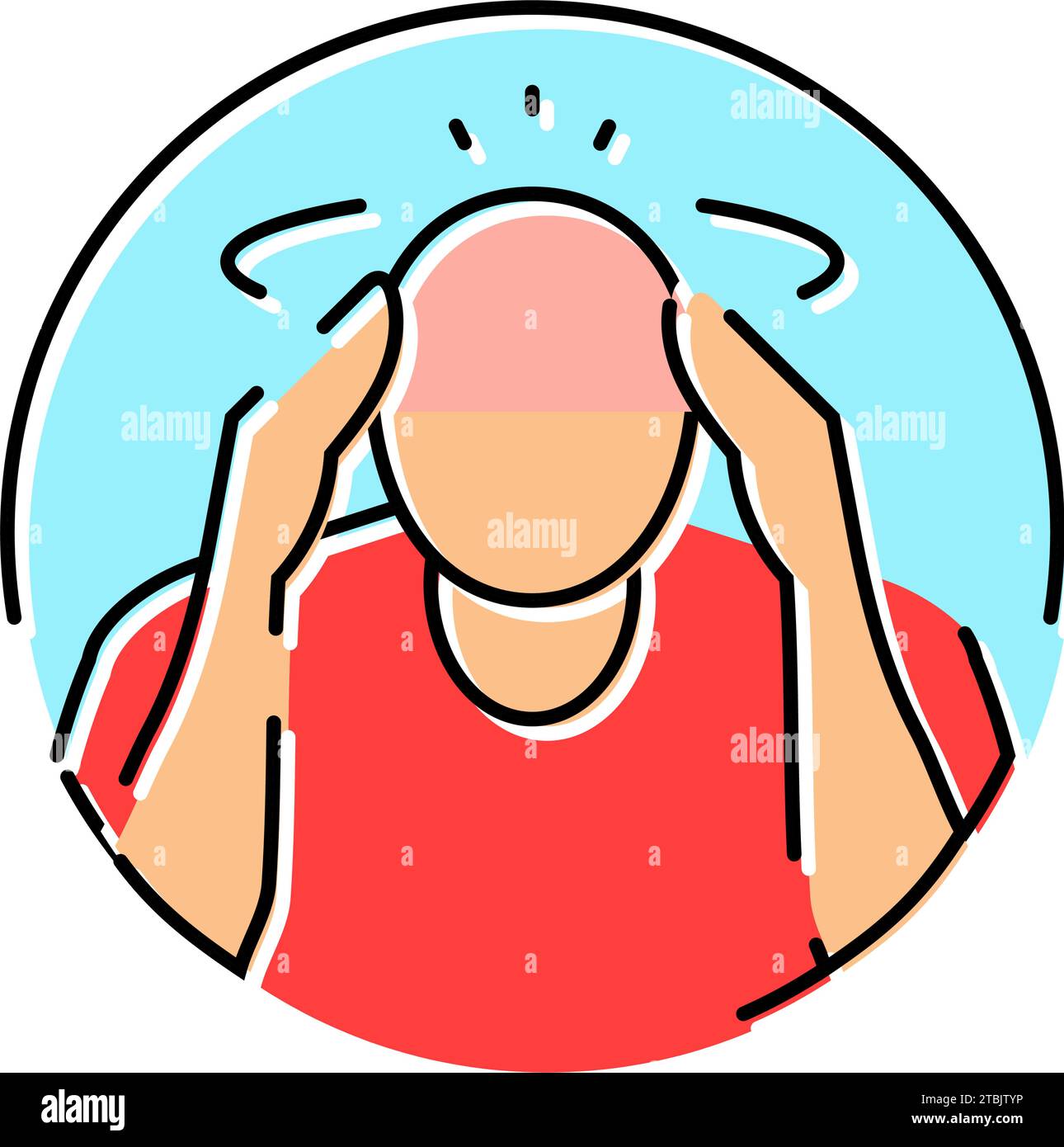 headache dizziness disease symptom color icon vector illustration Stock ...
