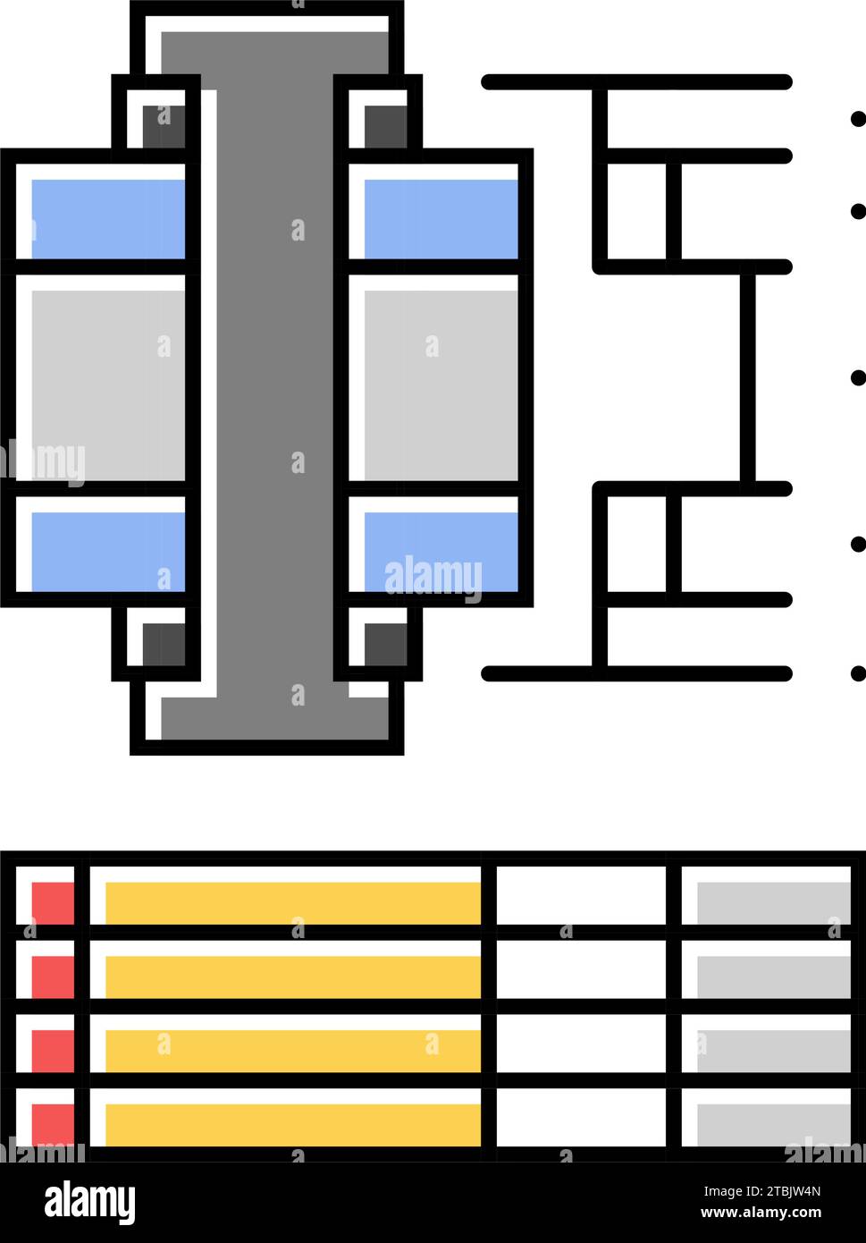tolerance analysis mechanical engineer color icon vector illustration ...